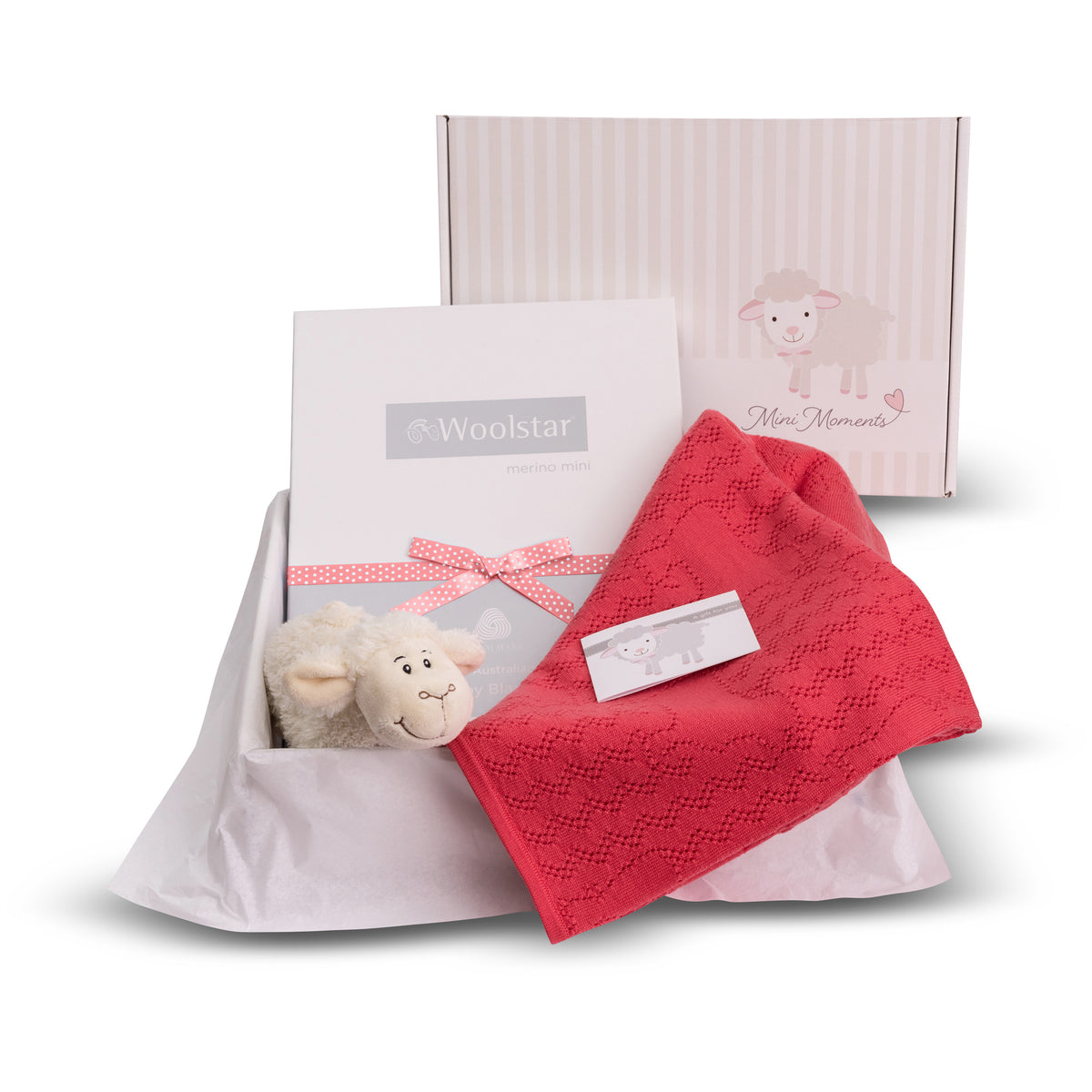 Merino Blanket Gift Pack Dark Pink – Merino Mini
